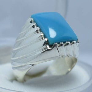 Beautiful Super Clean Blue Dark Feroza Ring Dark Deep Beautiful Color ...