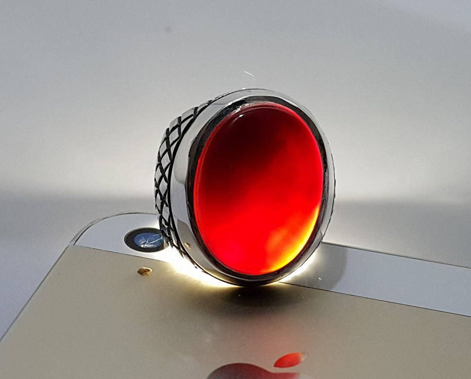 Real Yemeni Aqeeq Ring Shia Rings 925 Sterling Silver Ring - Etsy