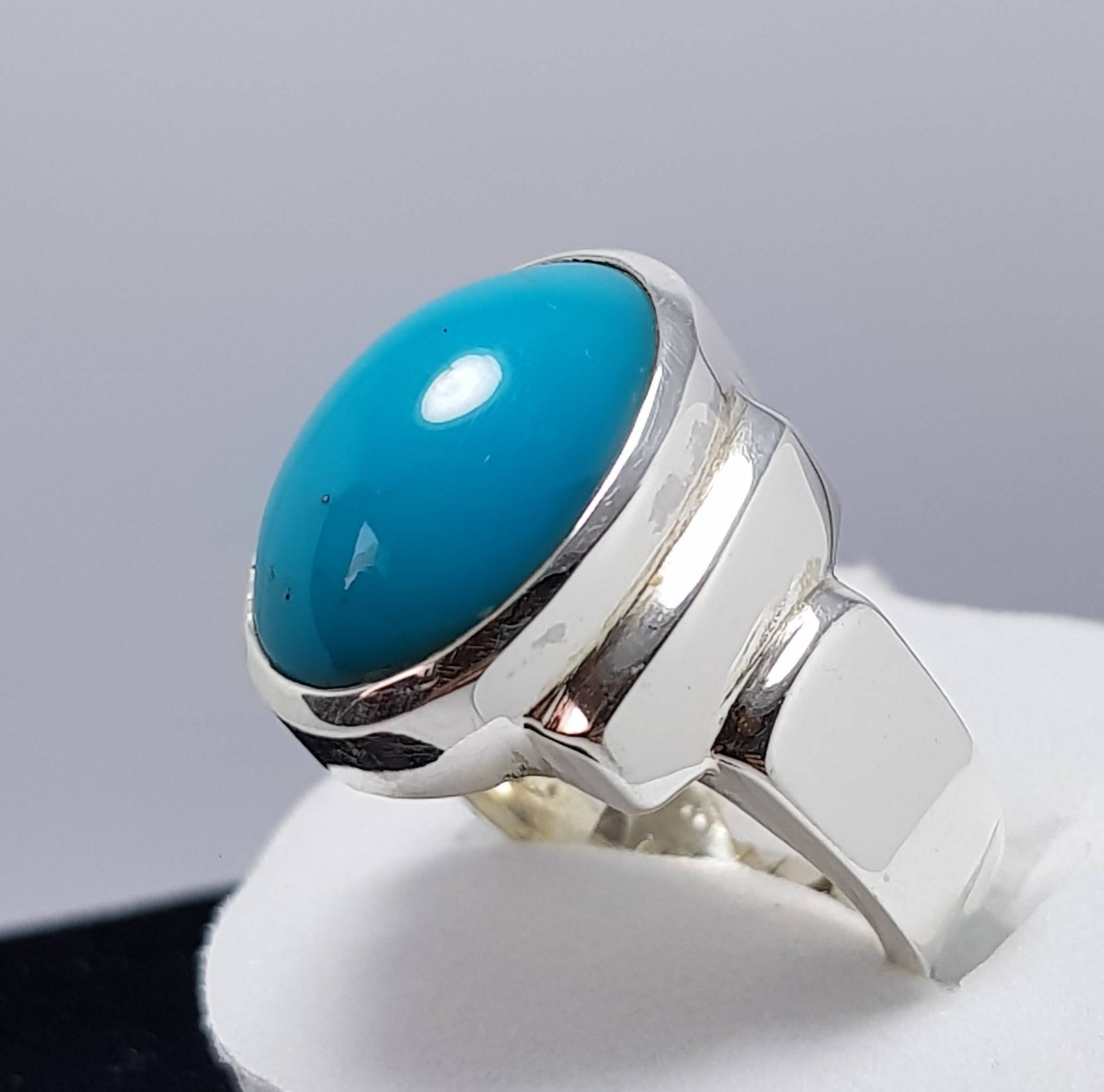 Dark Blue Feroza Ring Turquoise Rings Nishapuri Feroza New Elegant Ring ...