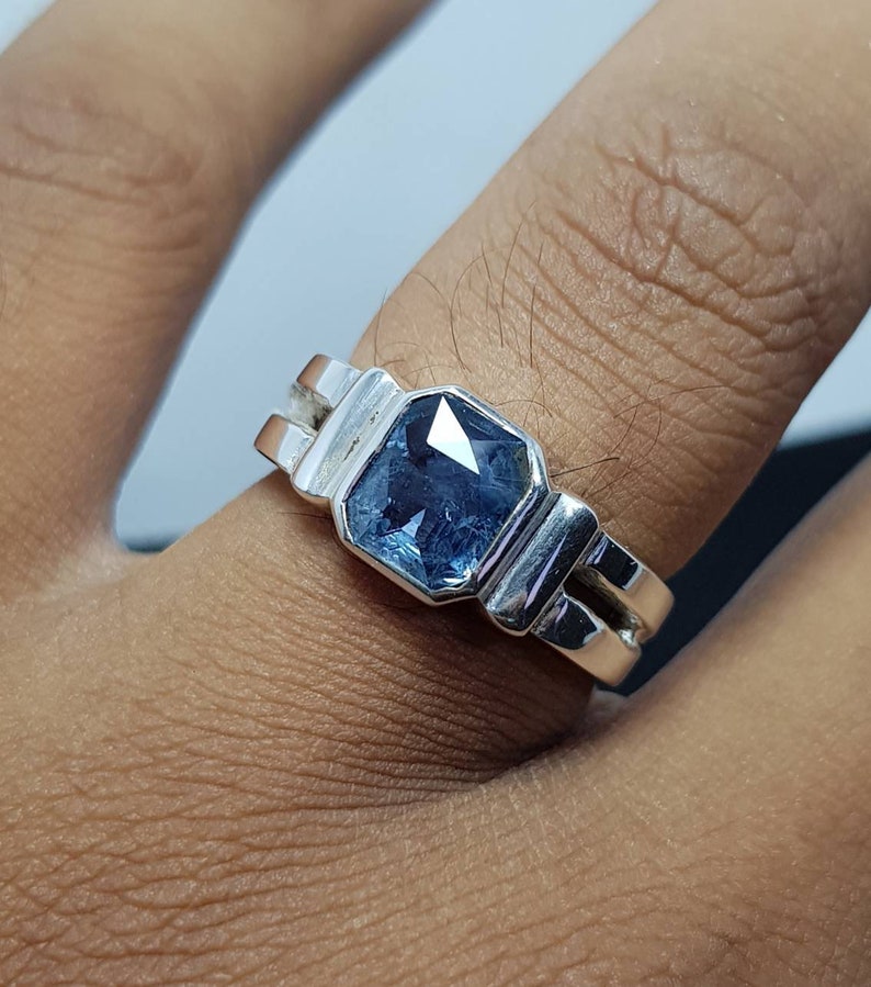 Natural Ceylon Sapphire Ring Sri Lanka Sapphirr Rings Cobalt - Etsy