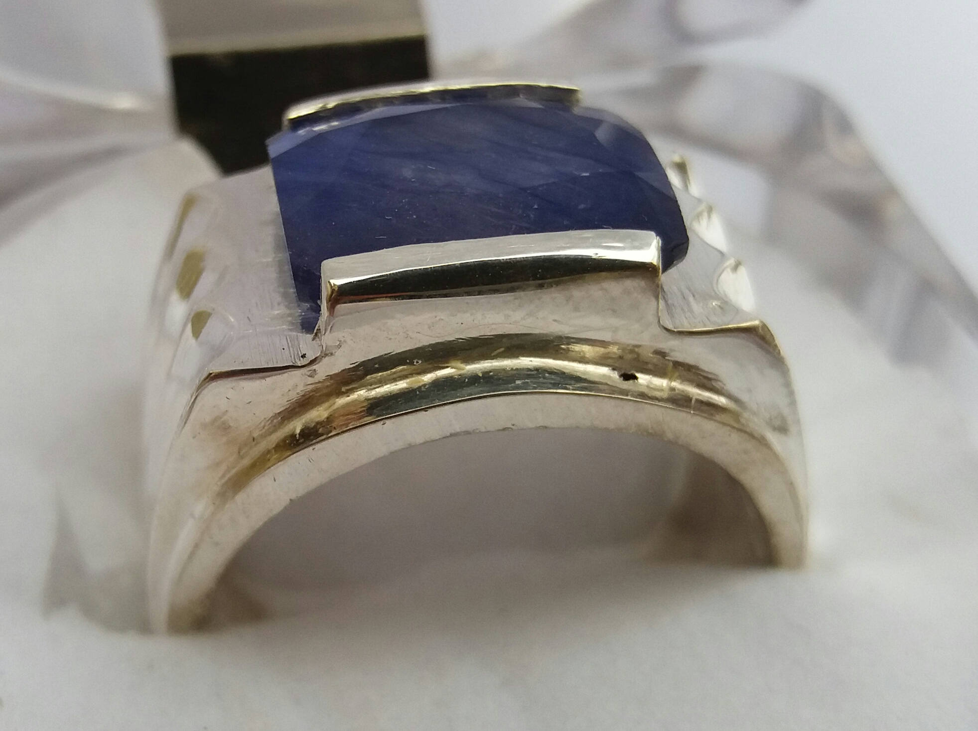 Dark Blue Real Sapphire Ring Neelam Ring Real Sapphire Neelam - Etsy