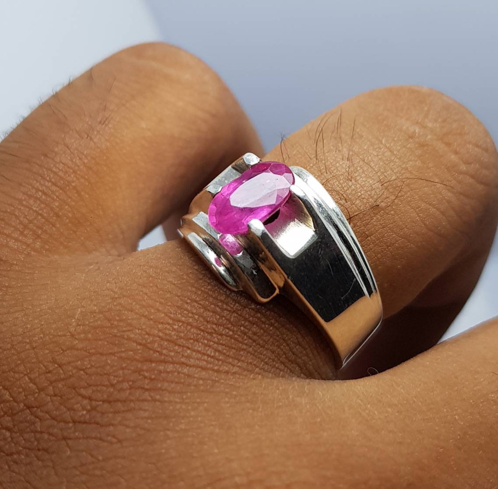 Natural Unheated Untreated Ruby Ring Burmese Ruby Pinkish Red - Etsy