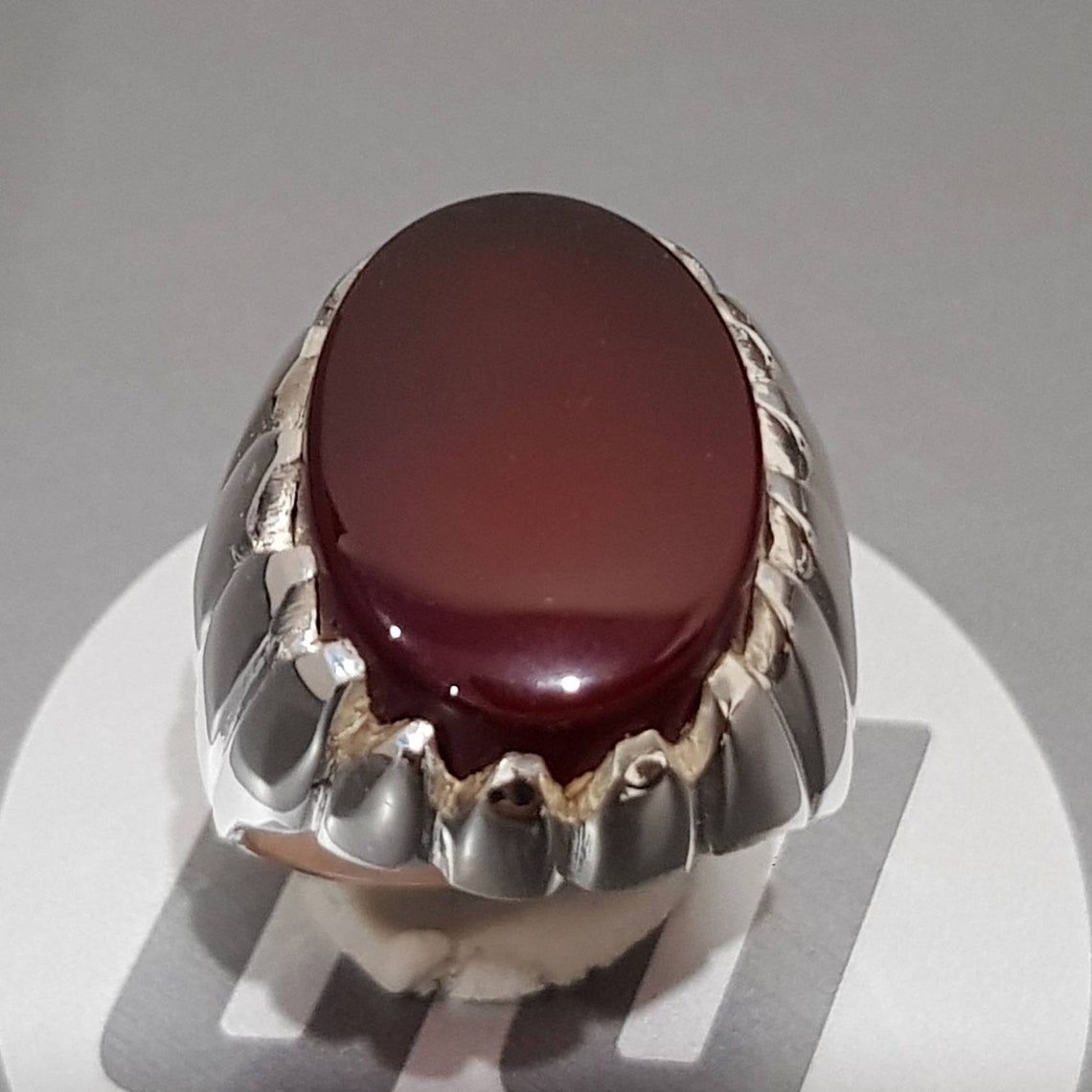 Real Aqeeq Ring for Men Dark Black Kabadi Agate Akik Rings - Etsy