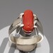 Natural Dark Deep Red Coral Marjan Ring Mens Coral Rings Women - Etsy