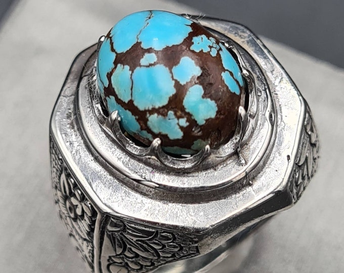 Big Oval Shape Feroza Ring Sabza Ring Dark Feroza Ring Mens - Etsy