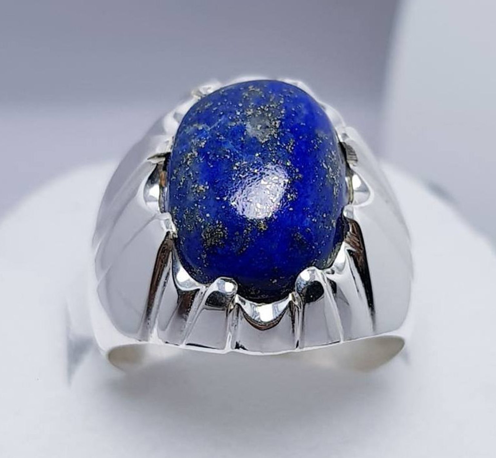 Lapis Lazuli Ring Lapis Men Blue Stone Ring* Lapis Lazuli Men Ring ...