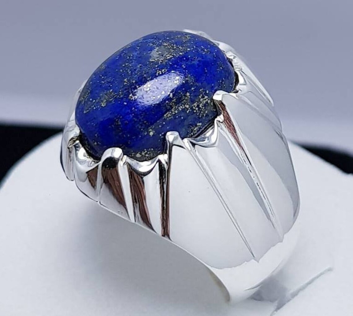 Lapis Lazuli Ring Lapis Men Blue Stone Ring* Lapis Lazuli Men Ring ...