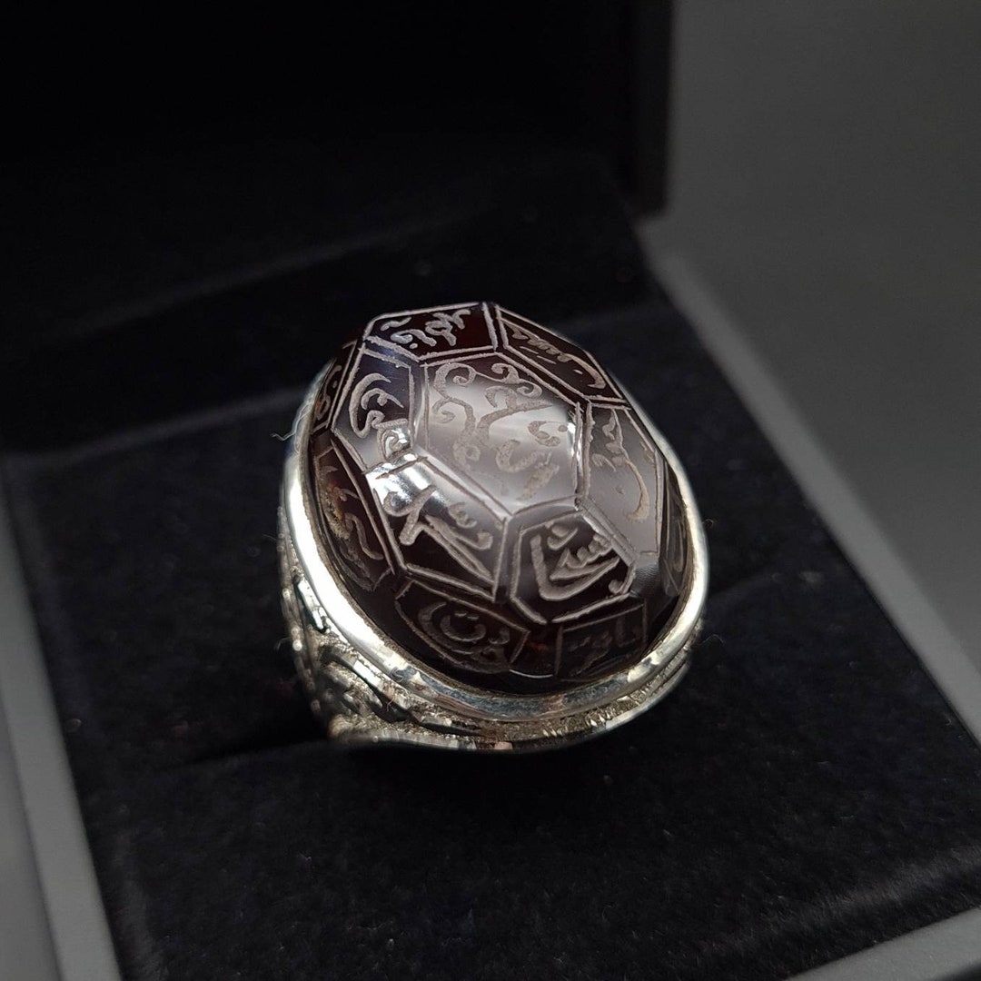 12 Imam Names Written on Very Old Yemeni Aqeeq High Quality Pigeon ...