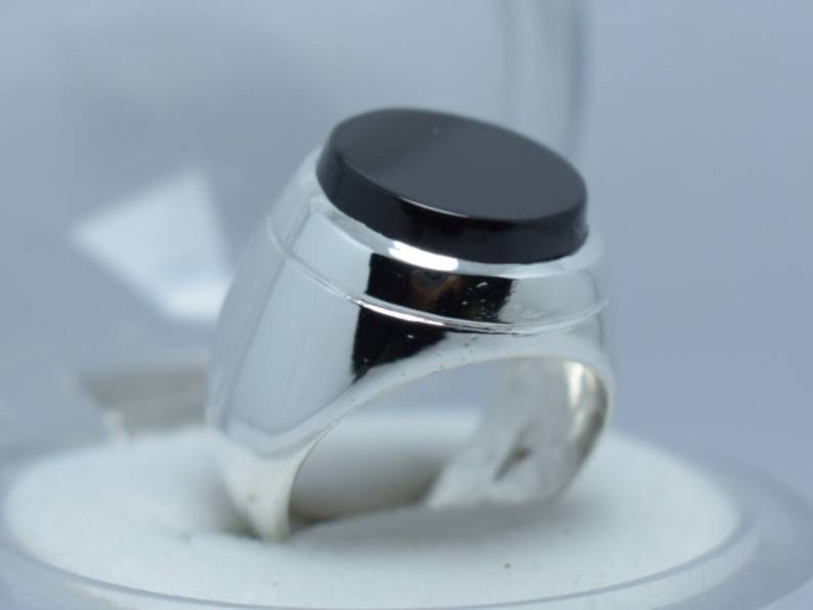 Yemeni Aqeeq Ring for Men Yemni Agate Akik Ring for Men Shia Sufi Dark ...