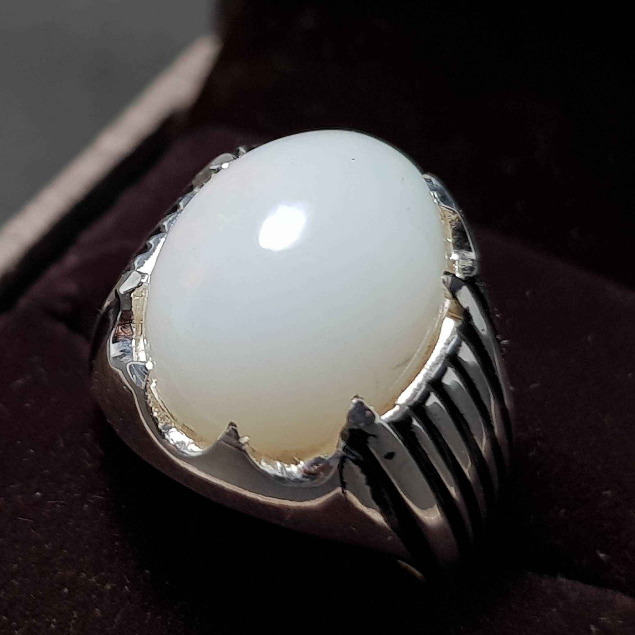 White Opal Ring Ethiopian Mens Opal Stone Ring Real Opal Ring | Etsy