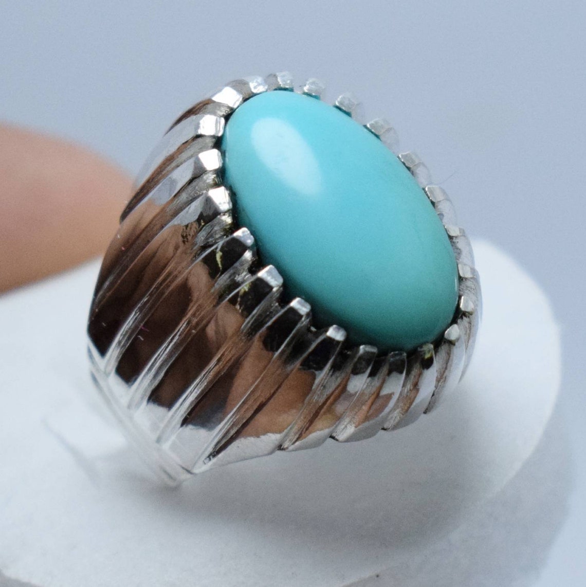 Beautiful Super Clean Blue Dark Feroza Ring Dark Deep - Etsy