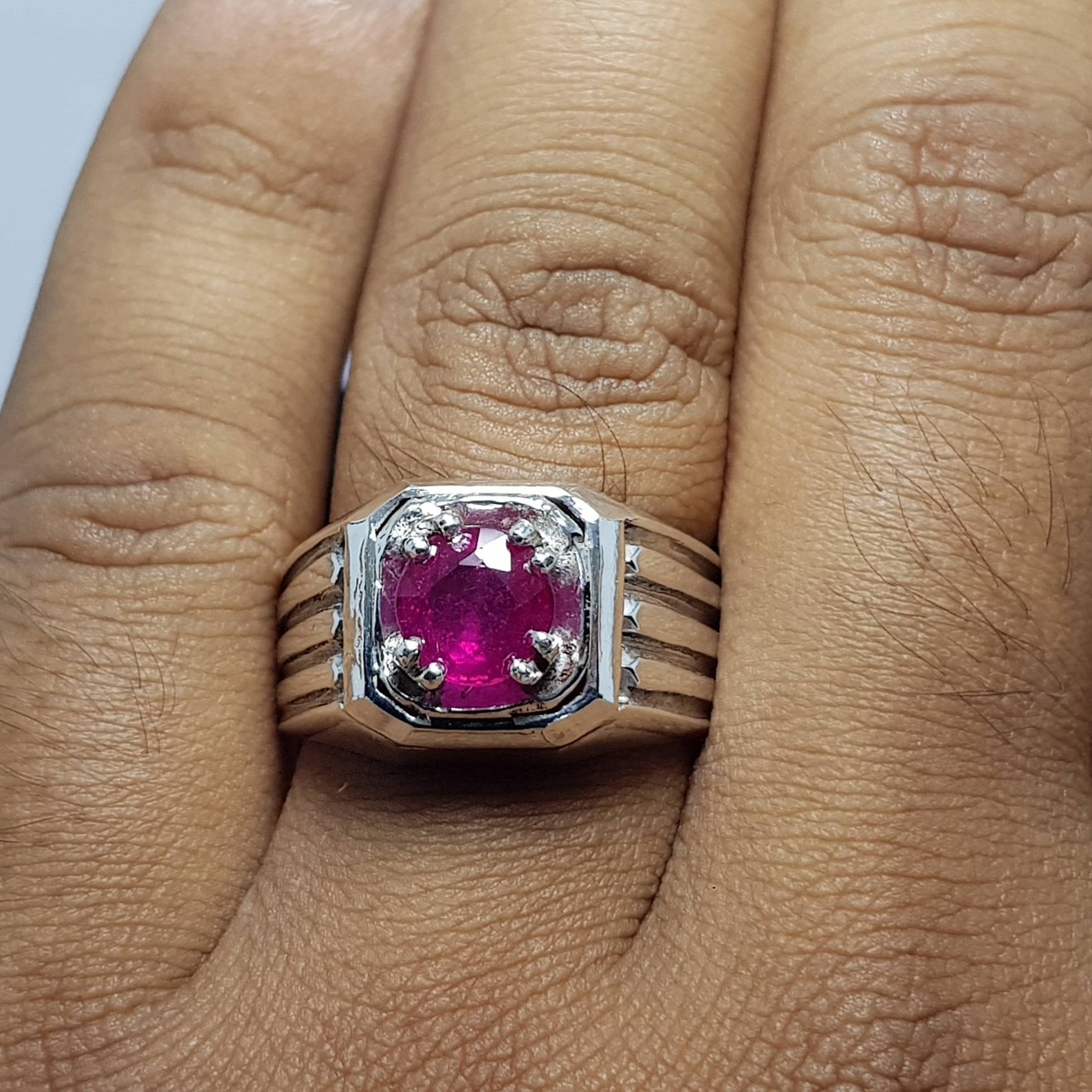 Ruby Ring - Yaqoot Ring - Natural Ruby Stone Ring - Mogok Ring ...