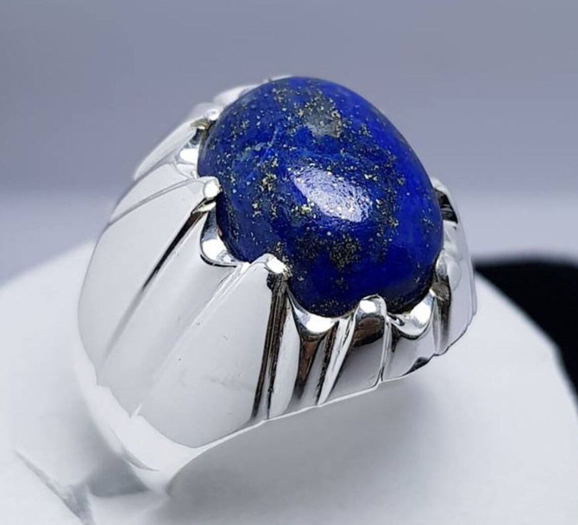 Lapis Lazuli Ring Lapis Men Blue Stone Ring* Lapis Lazuli Men Ring ...