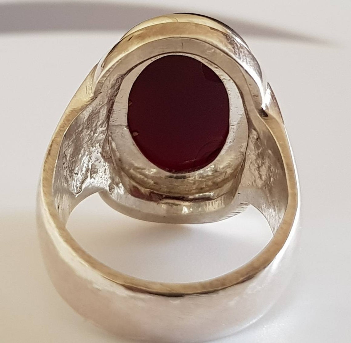 Yemeni Aqeeq Ring for Men Real Akik Rings Handmade Hakik Ring Agate ...