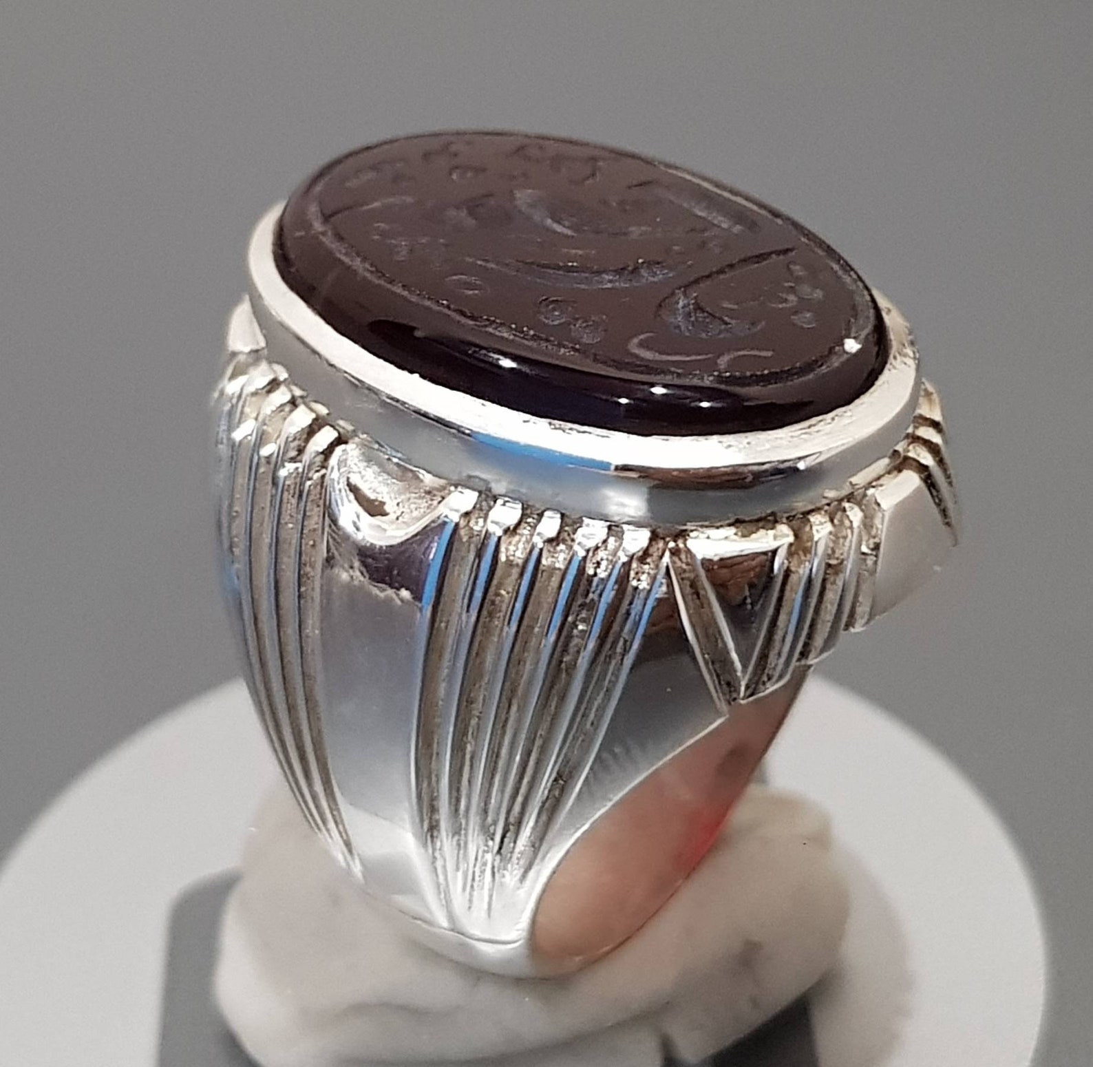 Mens Yemeni Aqeeq Ring Akik Ring Agate Ring Mens Agate | Etsy