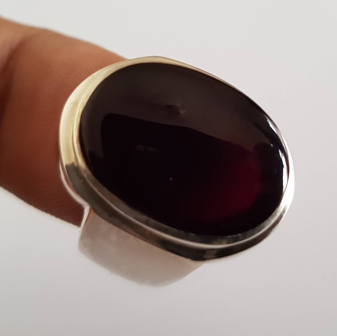 Yemeni Aqeeq Ring for Men Real Akik Rings Handmade Hakik Ring Agate ...