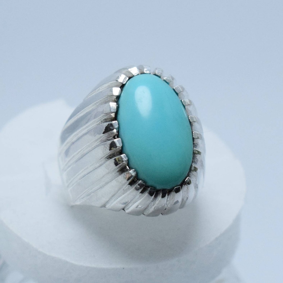 Beautiful Super Clean Blue Dark Feroza Ring Dark Deep Beautiful Color ...