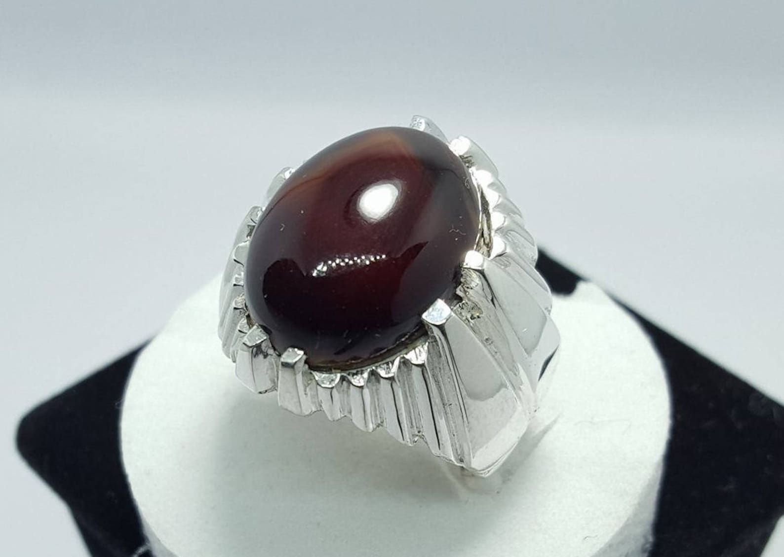 Natural Sulemani Aqeeq Ring Old Aqeeq Stone Ring Handmade | Etsy