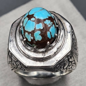 Big Oval Shape Feroza Ring Sabza Ring Dark Feroza Ring Mens Shajri ...