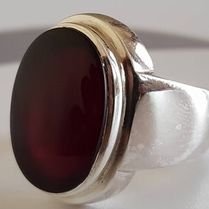 Yemeni Aqeeq Ring for Men Real Akik Rings Handmade Hakik Ring Agate ...