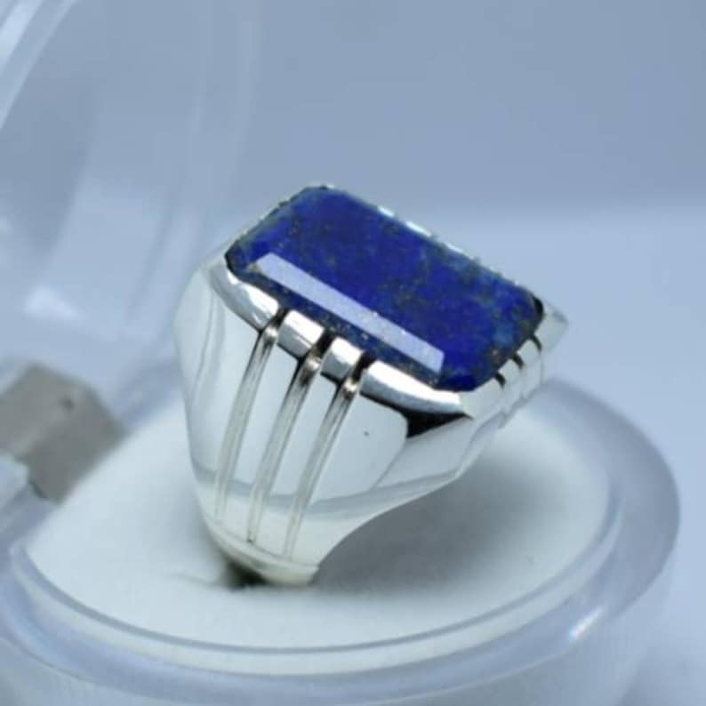 Lapis Lazuli Ring Lapis Men Blue Stone Ring* Lapis Lazuli Men Ring ...