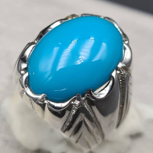 Beautiful Super Clean Blue Dark Feroza Ring Dark Deep Beautiful Color ...