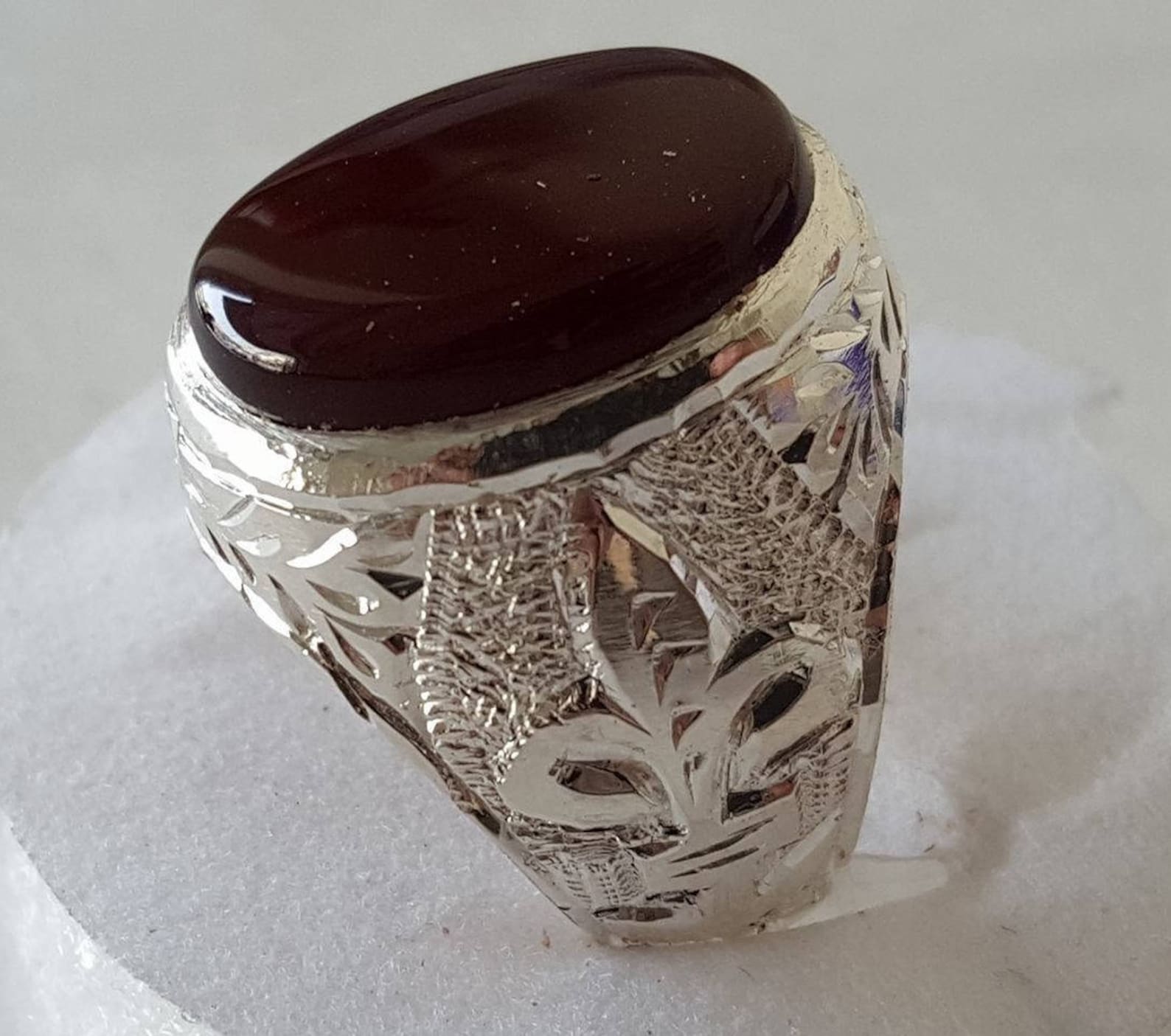 Aqeeq Stone Ring for Men Real Aqeeq Ring Islamic Aqeeq Rings - Etsy