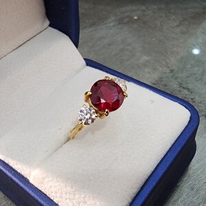 18k Gold Ruby Ring for Men Engagement Rings in Gold With Ruby - Etsy