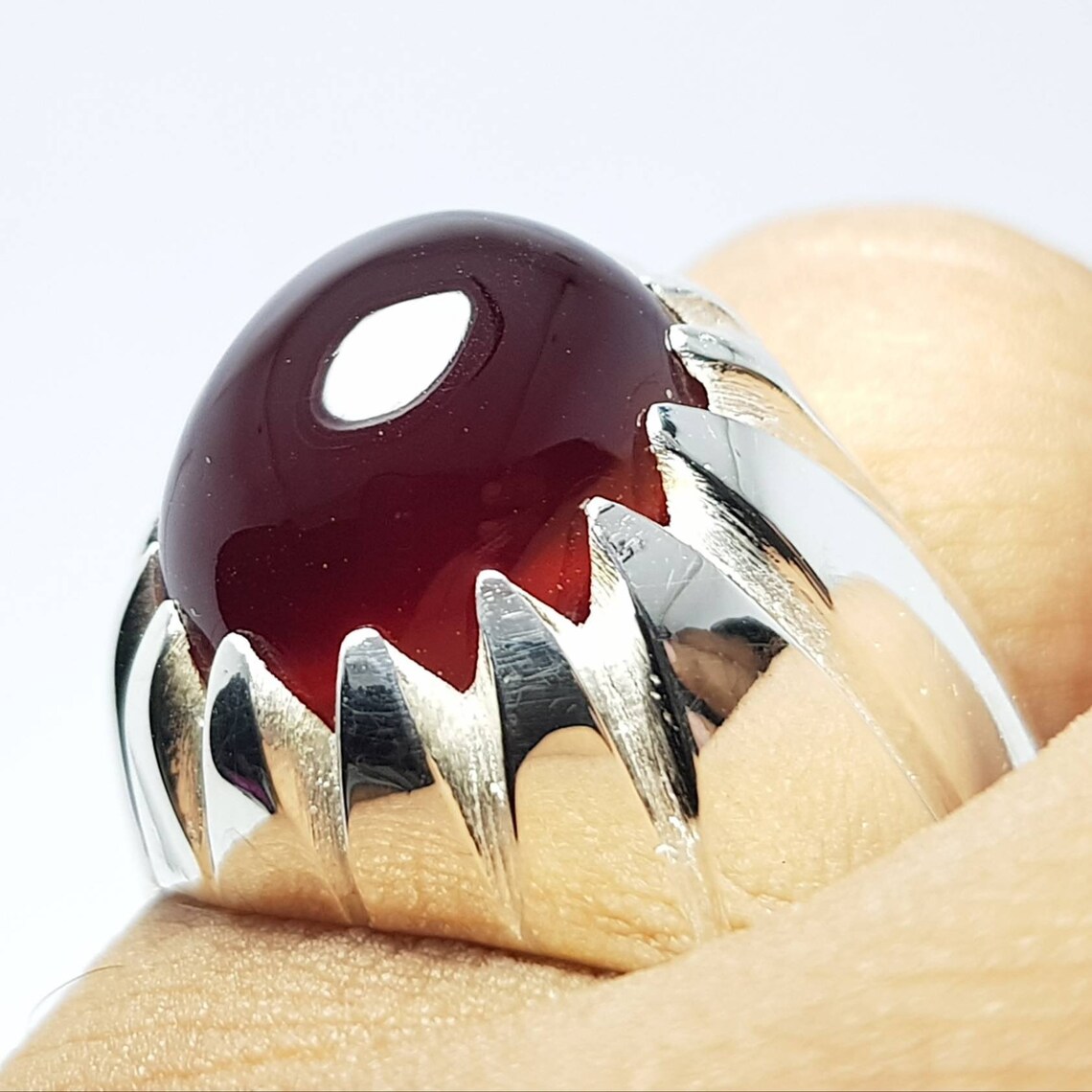 Mens Yemeni Aqeeq Ring Real Agate Ring Akik Ring - Etsy