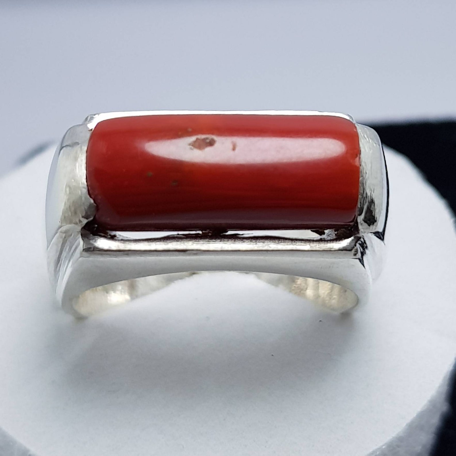 Real Dark Deep Red Beautiful Coral Ring Coral Rings for Men - Etsy