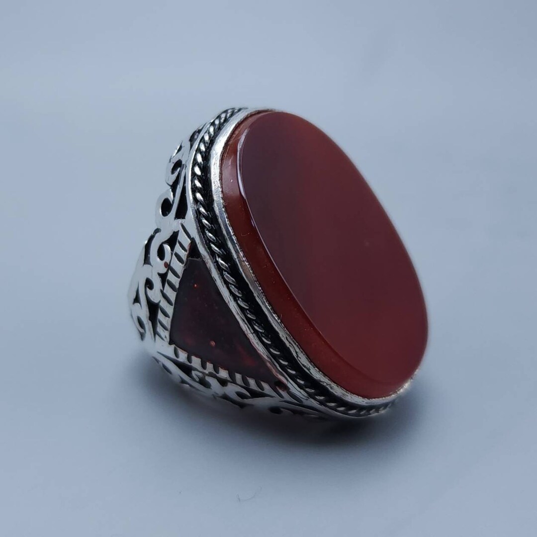 Yemeni Aqeeq Ring Shefat Al Abad Al Habshi Black Aqeeq Yemeni Kabadi ...
