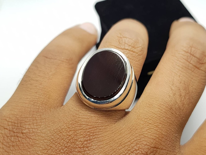 High Quality Blood Red Yemeni Aqeeq Ring Akik Ring Agate Ring Mens ...