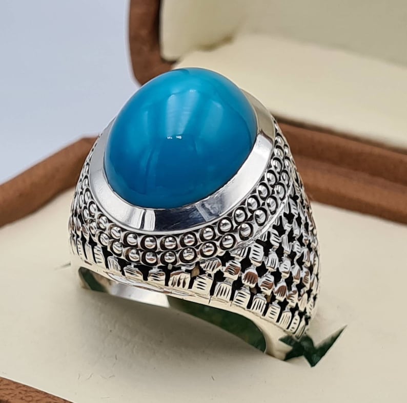 Natural Feroza Ring Turquoise Stone Ring High Quality Robin | Etsy
