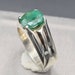 Zambian Emerald Ring Zamurd Rings Gemstone Rings Green Stone Ring ...