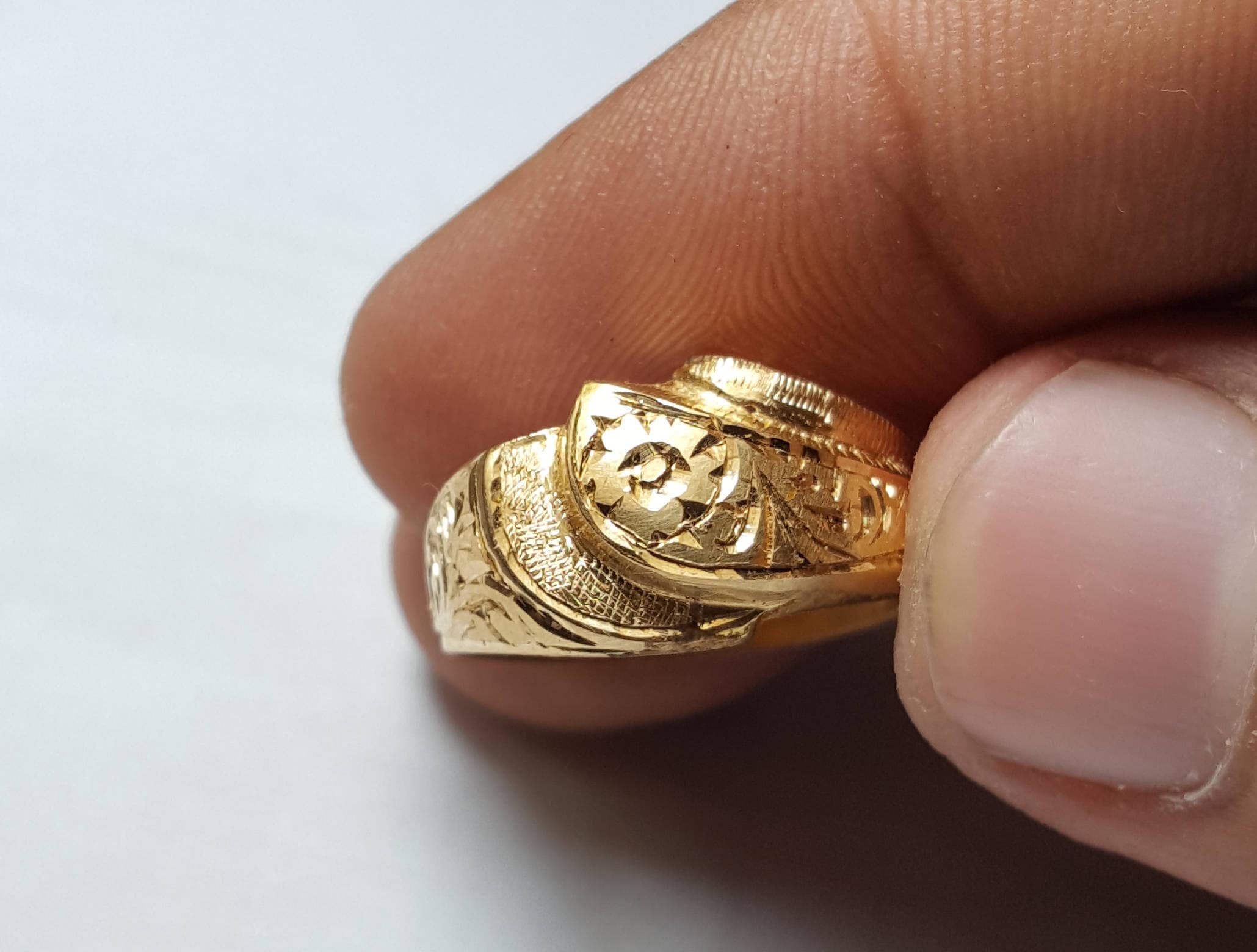 Women Wedding Ring 21k Gold Engagement Ring for Ladies | Etsy