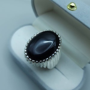 Real Yemeni Aqeeq Ring Kabadi Black Dark Deep Blood Red Aqeeq Ring Akik ...