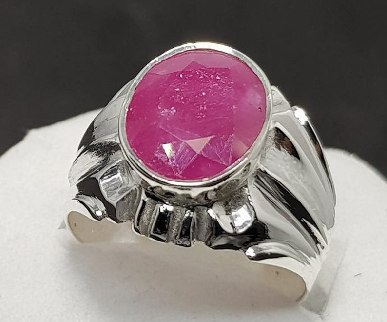 Real Big Ruby Ring Afghan Ruby Dark Blood Red Ruby Stone Ring - Etsy