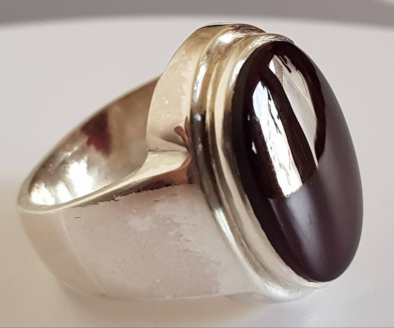 Yemeni Aqeeq Ring for Men Real Akik Rings Handmade Hakik Ring Agate ...