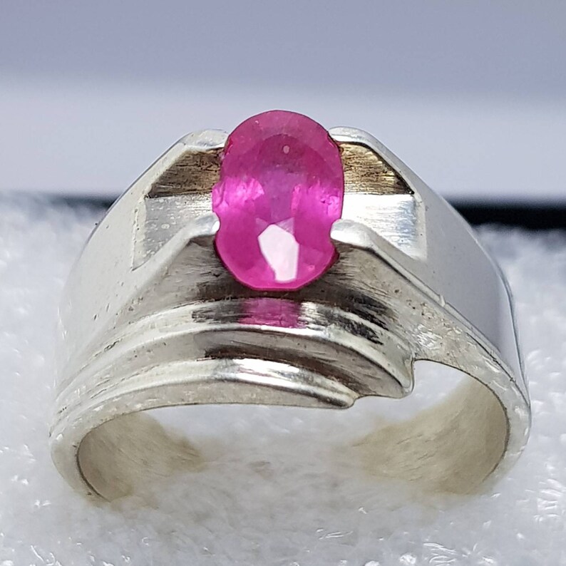 Natural Unheated Untreated Ruby Ring Burmese Ruby Pinkish Red - Etsy