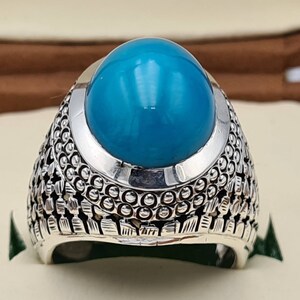 Natural Feroza Ring Turquoise Stone Ring High Quality Robin Blue Old ...