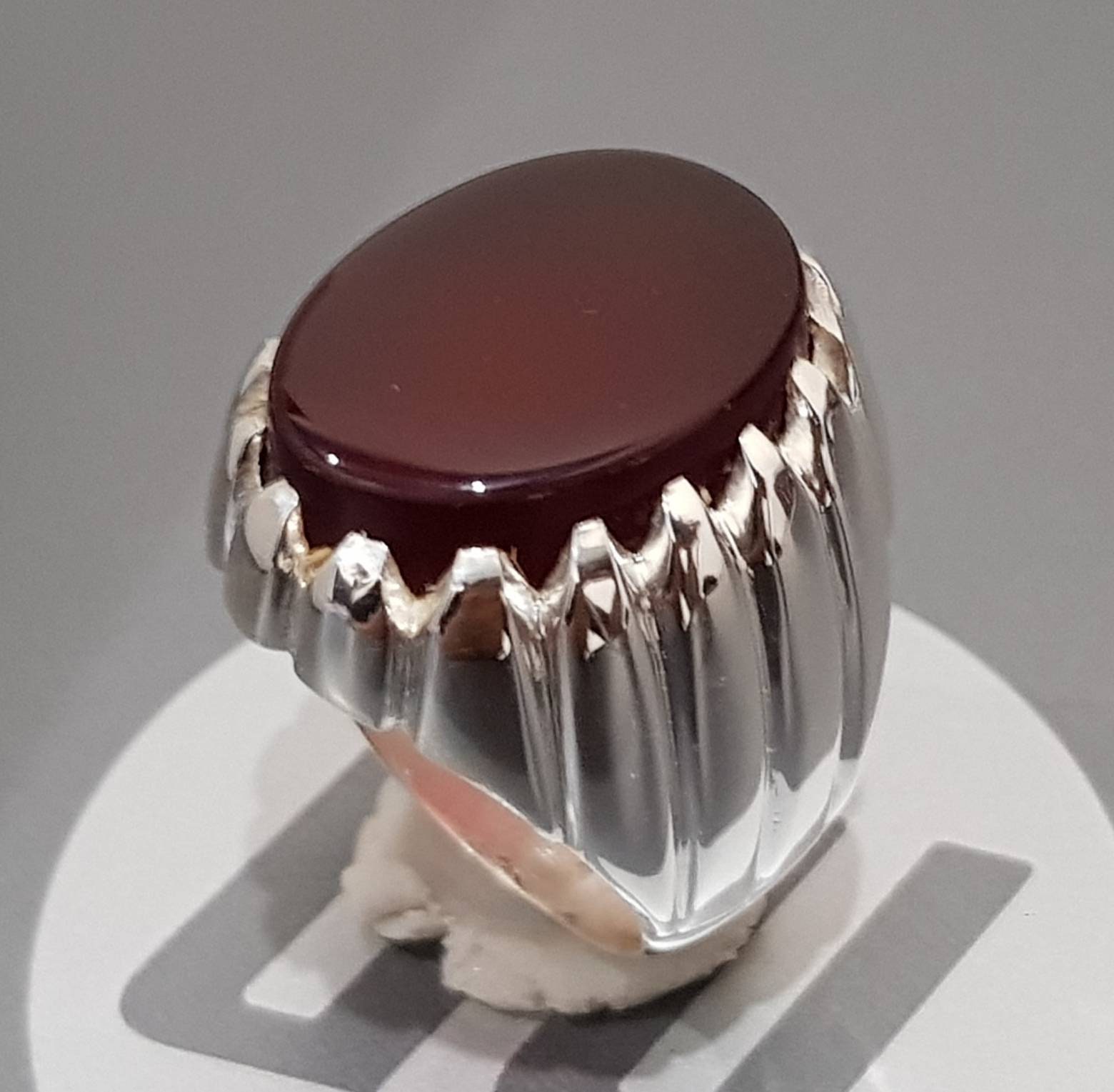 Real Aqeeq Ring for Men Dark Black Kabadi Agate Akik Rings - Etsy