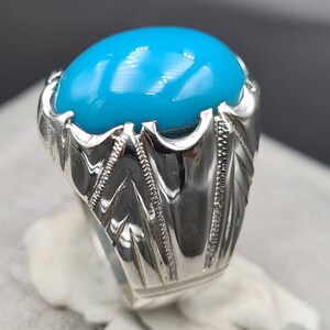 Beautiful Super Clean Blue Dark Feroza Ring Dark Deep Beautiful Color ...