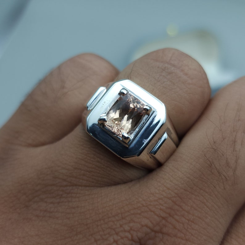 Natural Unheated Untreated Big Imperial Topaz Katlang Topaz Ring Peach ...