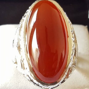 Dark Brown Yemeni Aqeeq Ring Akik Rings Aqeeq Stone Ring Aqeeq Stone ...