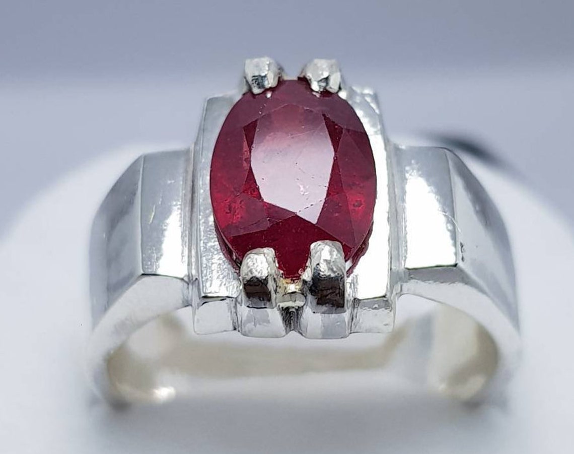 Real Pigeon Blood Deep Color Ruby Ring Big Ruby Ring Cheap - Etsy