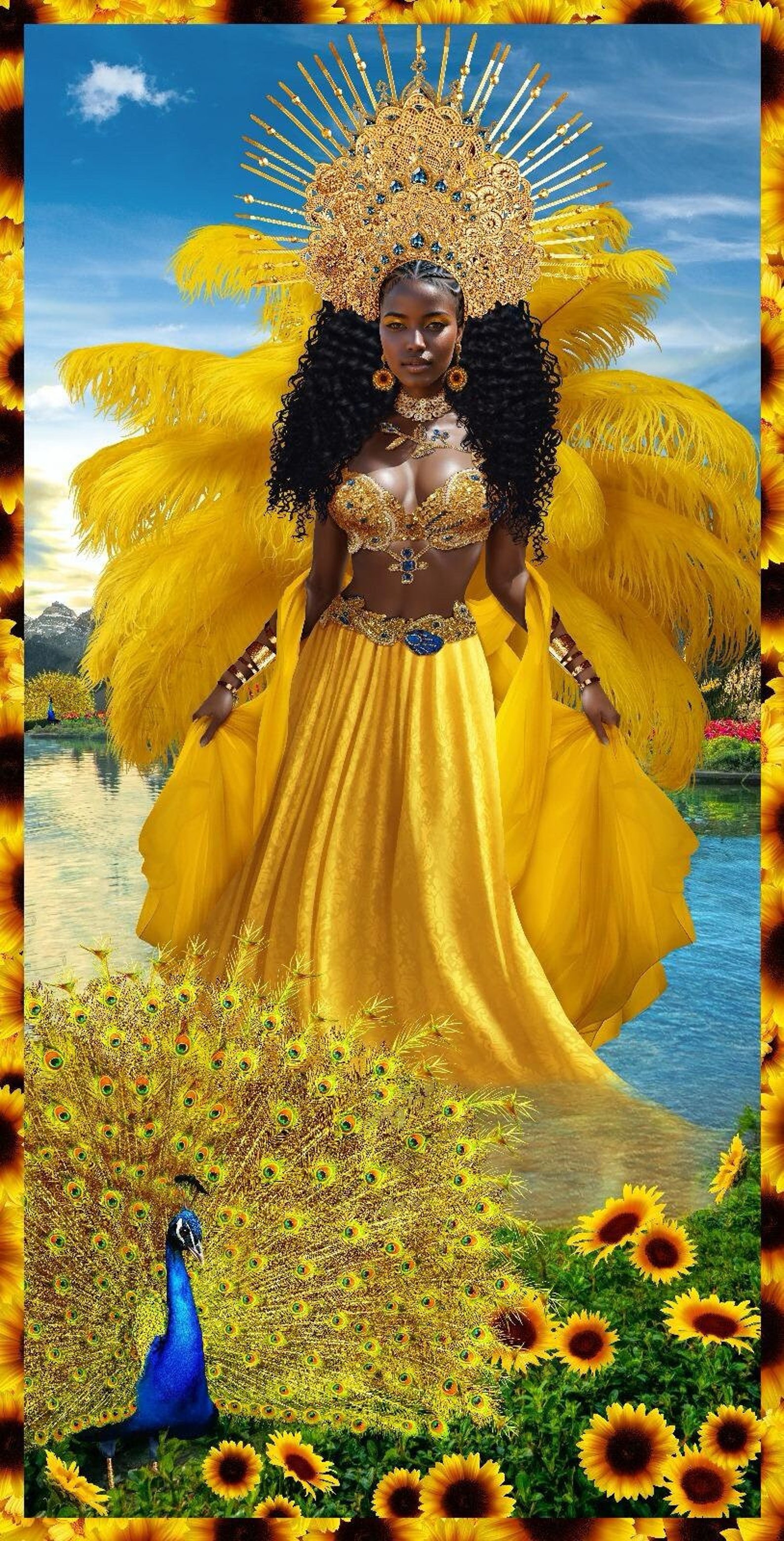 Oshun Paño Para El Trono / Oshun Throne Pano - Etsy