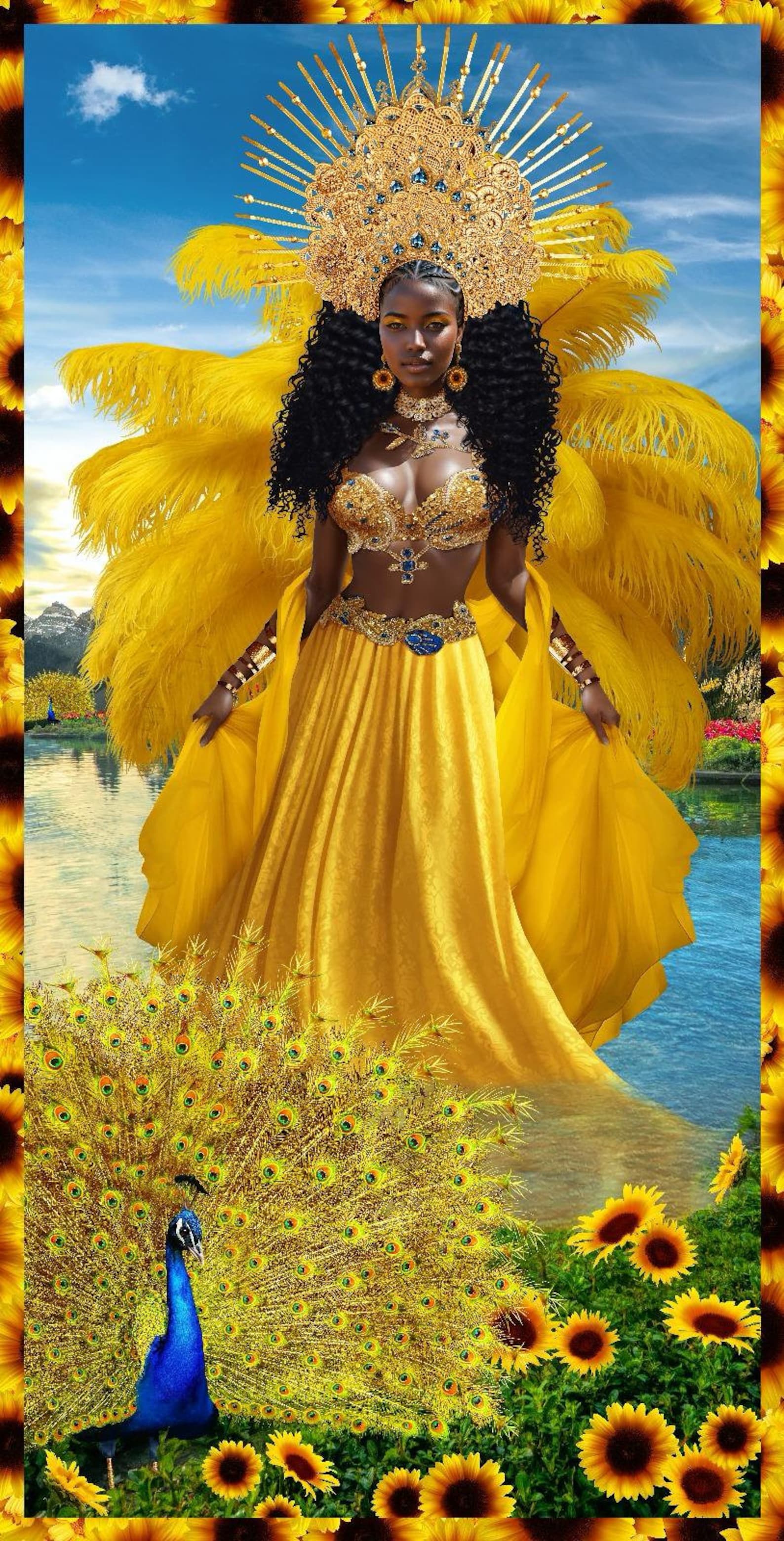 Oshun Paño Para El Trono / Oshun Throne Pano - Etsy