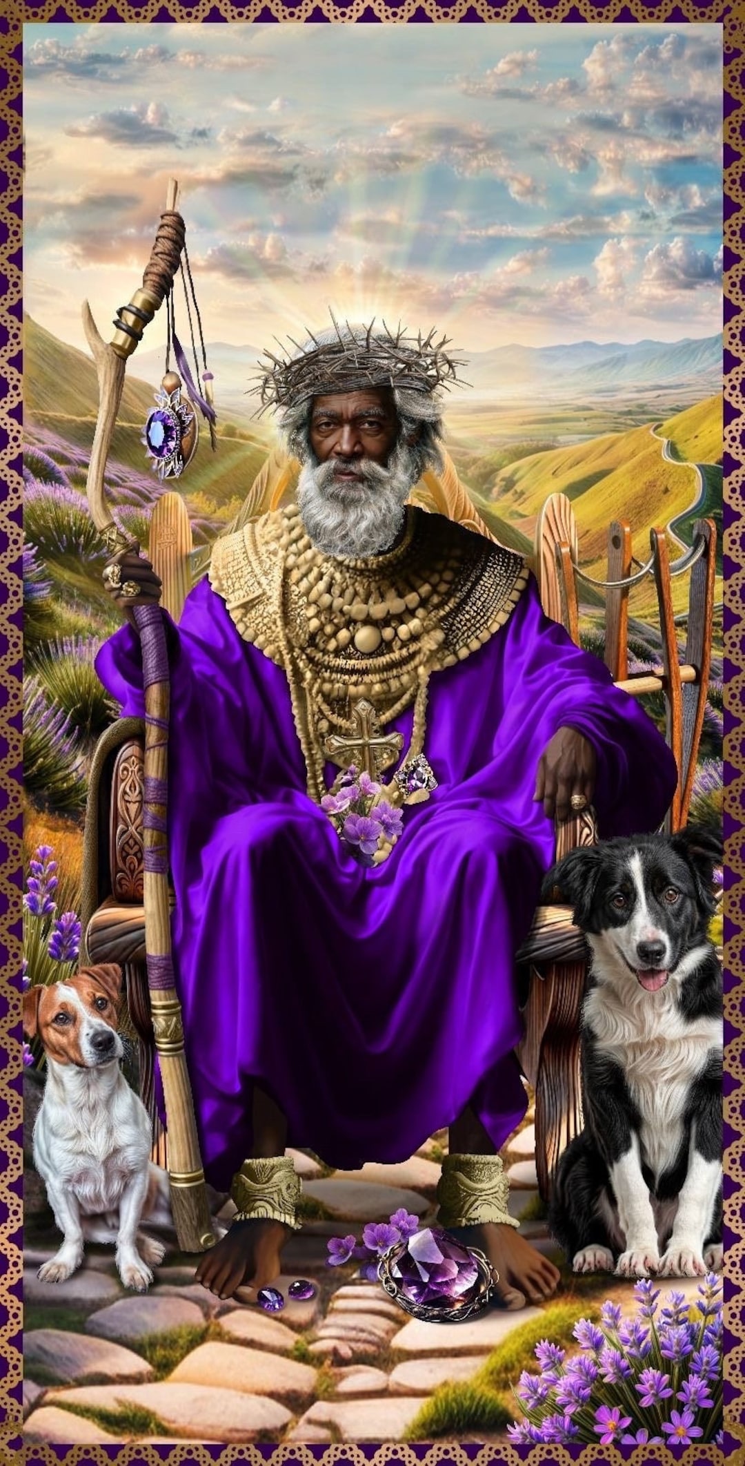 San Lazaro Pano Para El Trono - Etsy