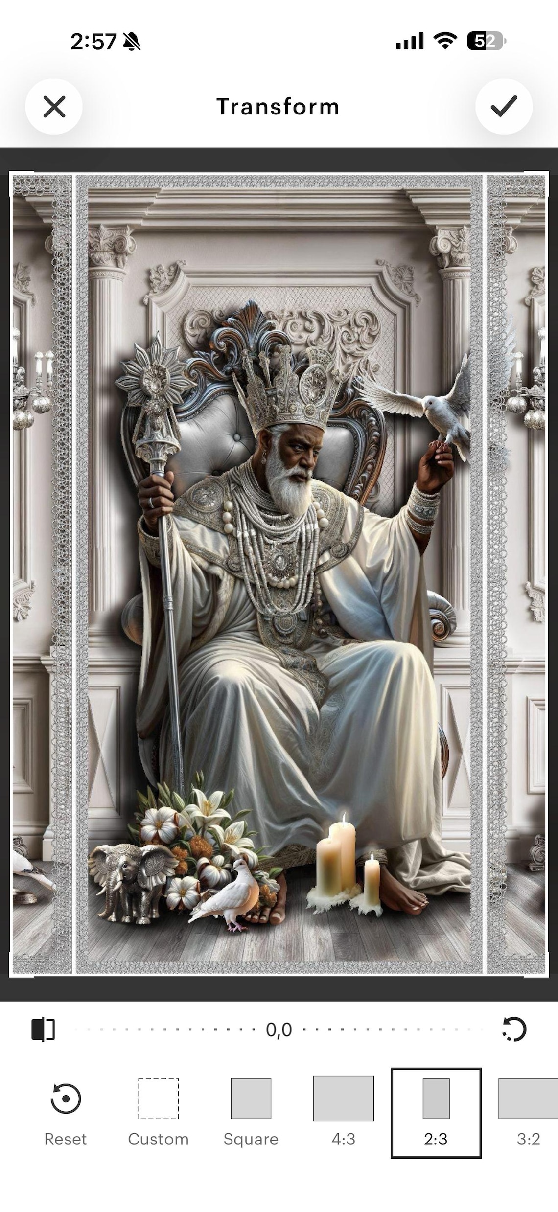 3D Obatala Throne Altar Panel – White Orisha of Purity, Wisdom & Divine ...