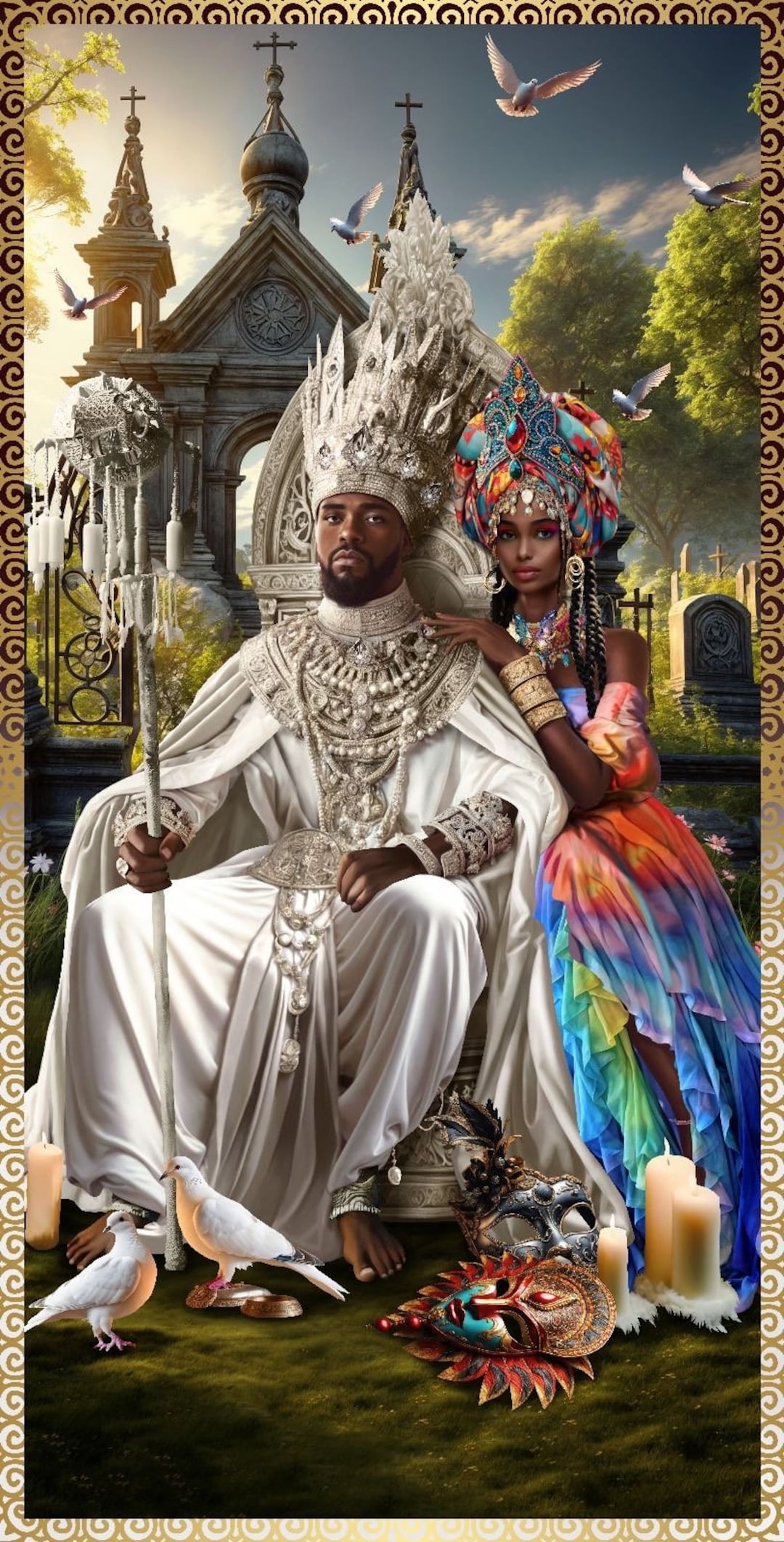 Obatala and Oya Primera Foto Paño Para Trono / Segunda Foto Obatala Con ...